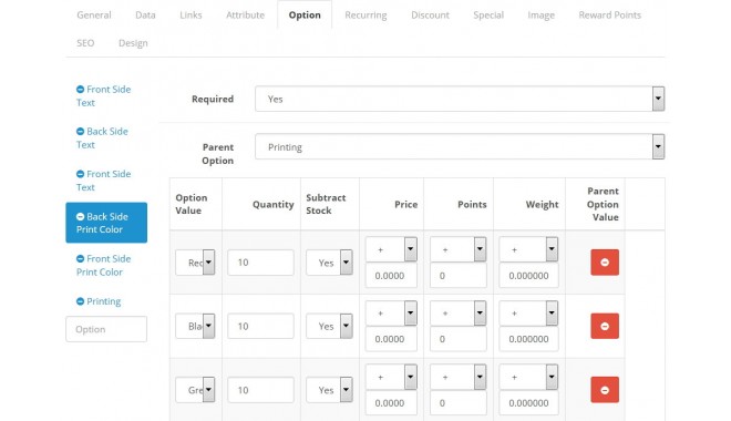Conditional Options / Dependent Options for OpenCart